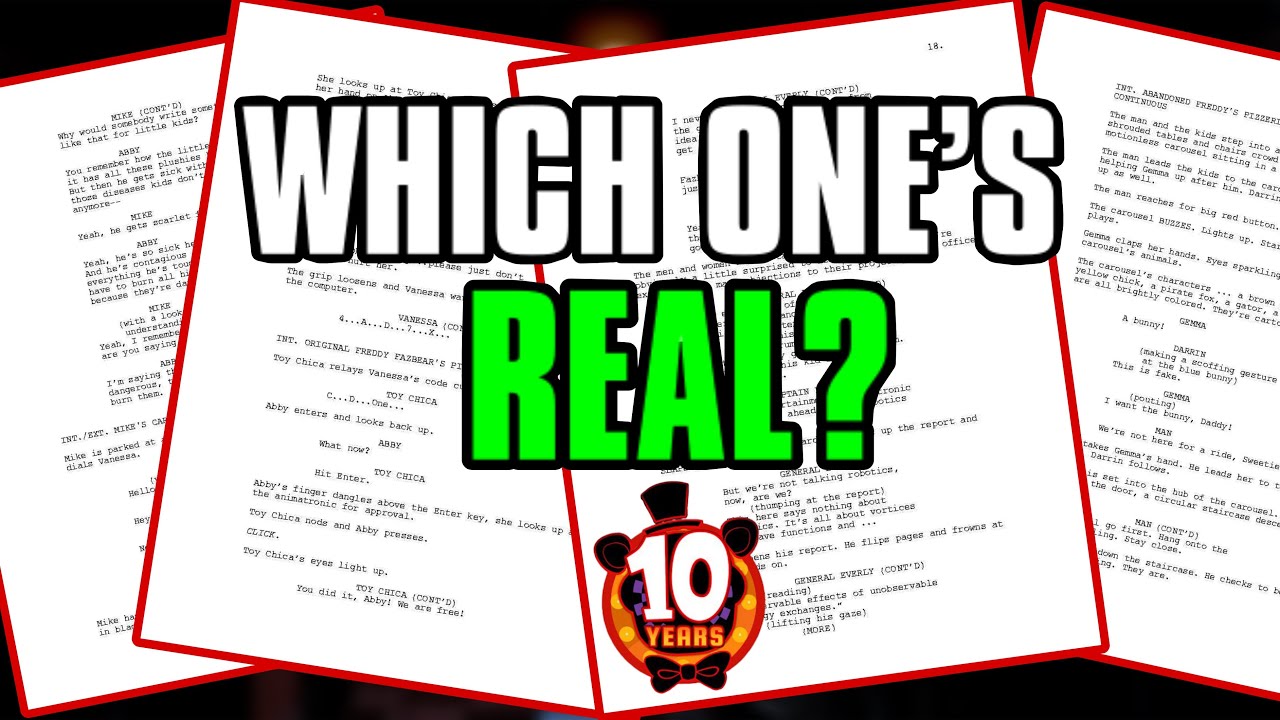 Scott Cawthon Revealed 4 Screenplay Pages from the FNAF 2 Movie… But ...