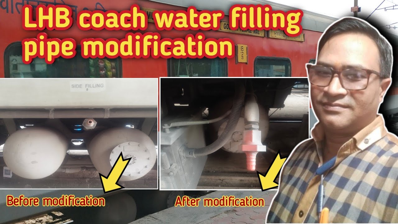 LHB coach under slung tank water filling pipe modification #video # ...
