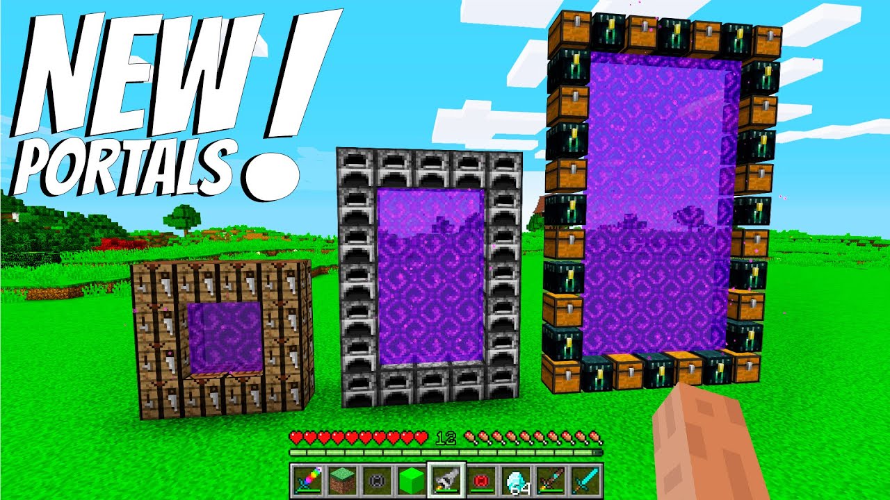 I can build NEW PORTALS in Minecraft ! WHICH PORTAL IS BETTER ? FURNACE ...