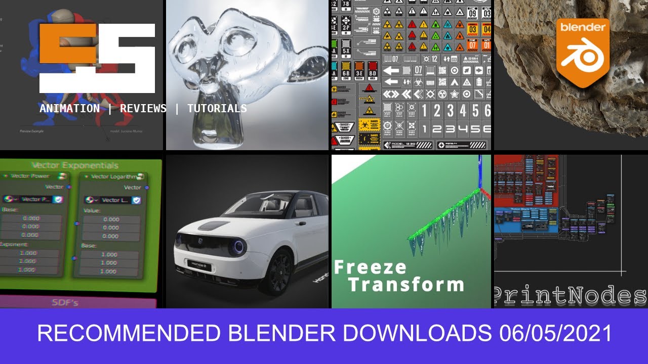 This weeks Blender recommended downloads. 06/05/2021 - YouTube