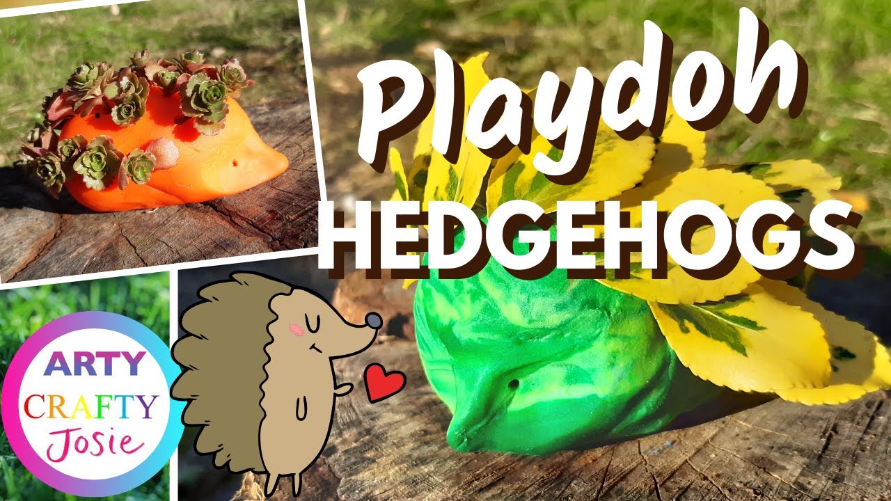 Make some Playdoh hedgehogs! Playdoh craft || Nature craft - YouTube
