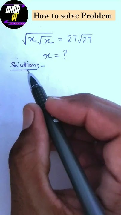 How to solve Problem..... - YouTube