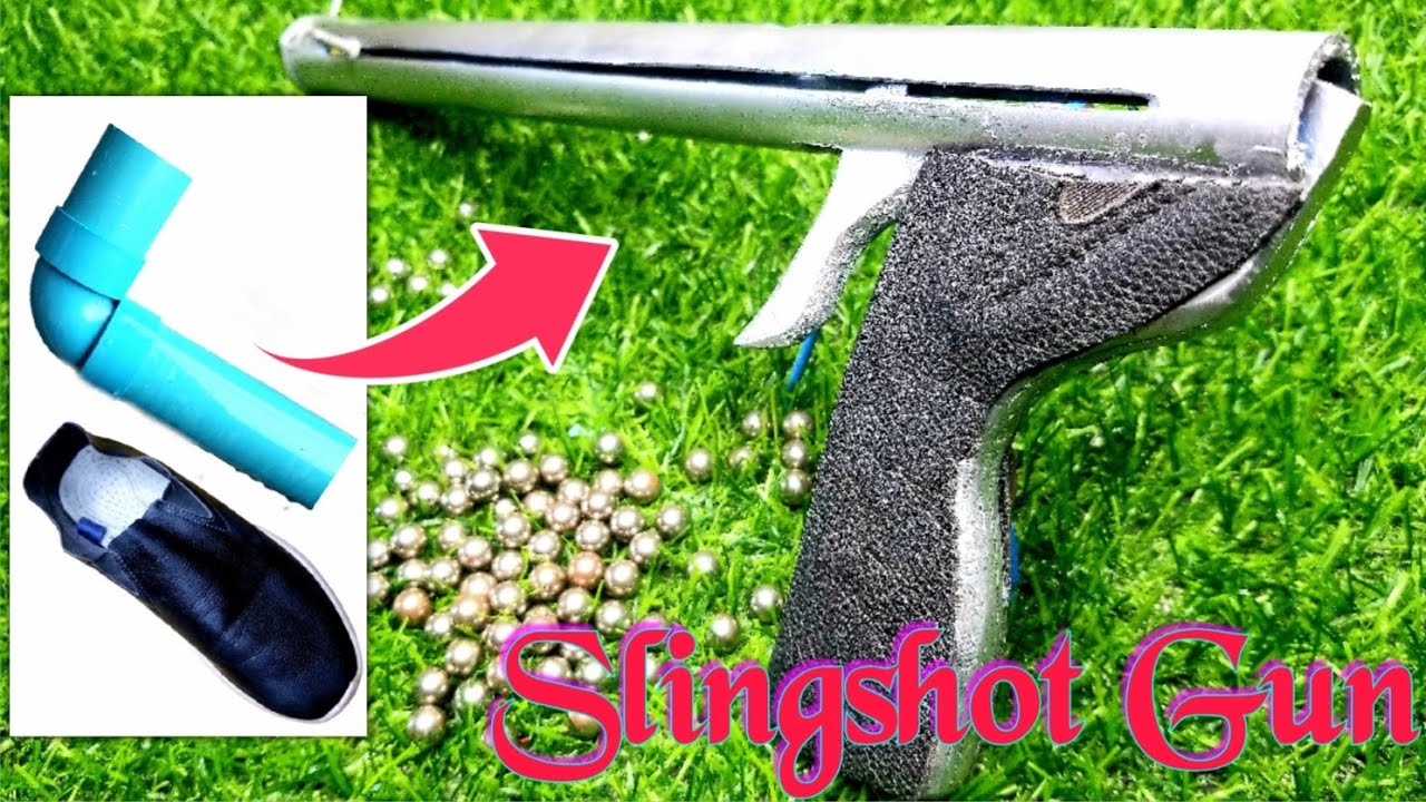 Creativity gun Slingshot from PVC pipe & Shoe - YouTube