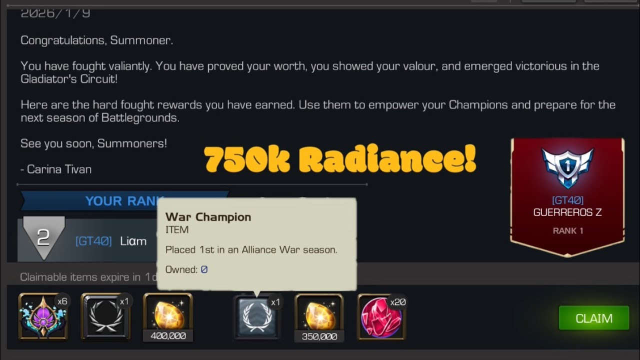 C2 + War Champ Rewards | Mass Rankups For Next BGs Season | 10 New R4s ...