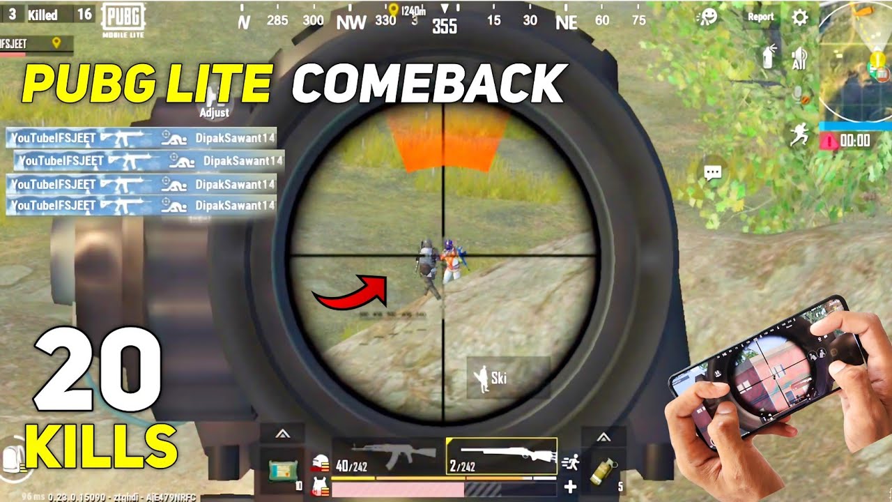 20 KILLS🔥PUBG LITE COMEBACK ! 1v4 FULL INTENSE GAMEPLAY | PUBG LITE NEW ...