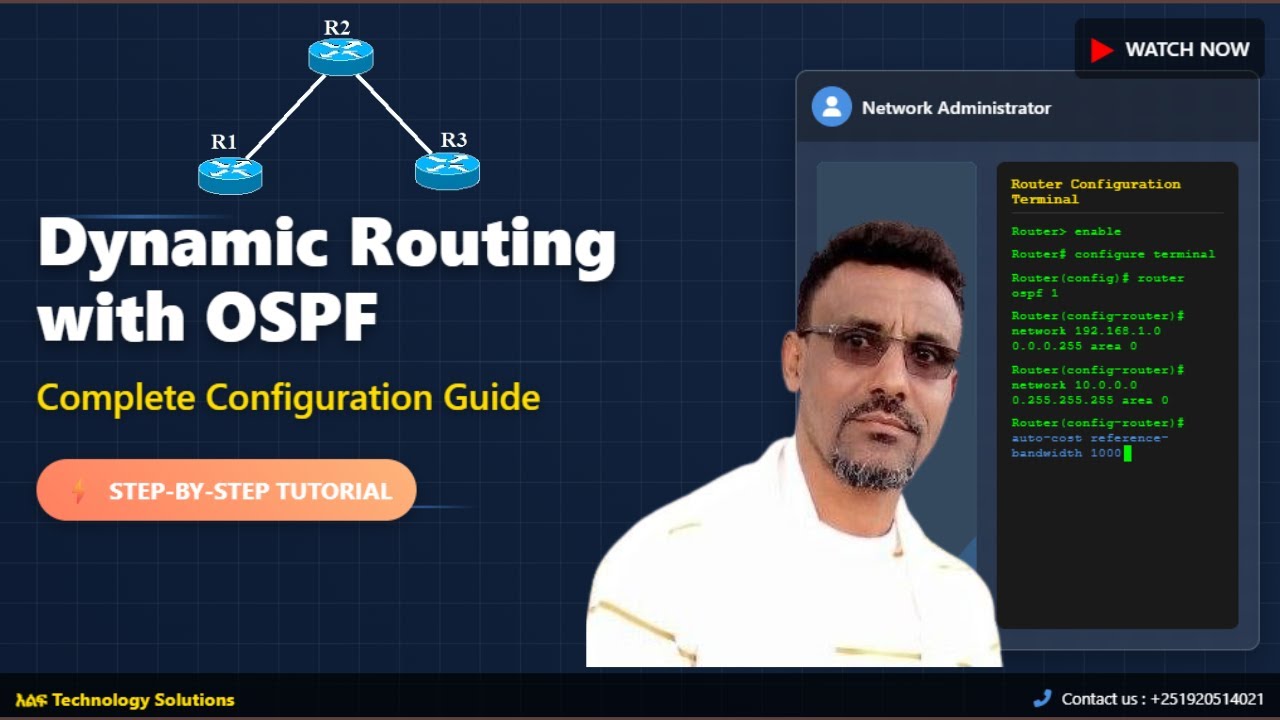 How to Configure Dynamic Routing Using OSPF in Cisco Routers - YouTube