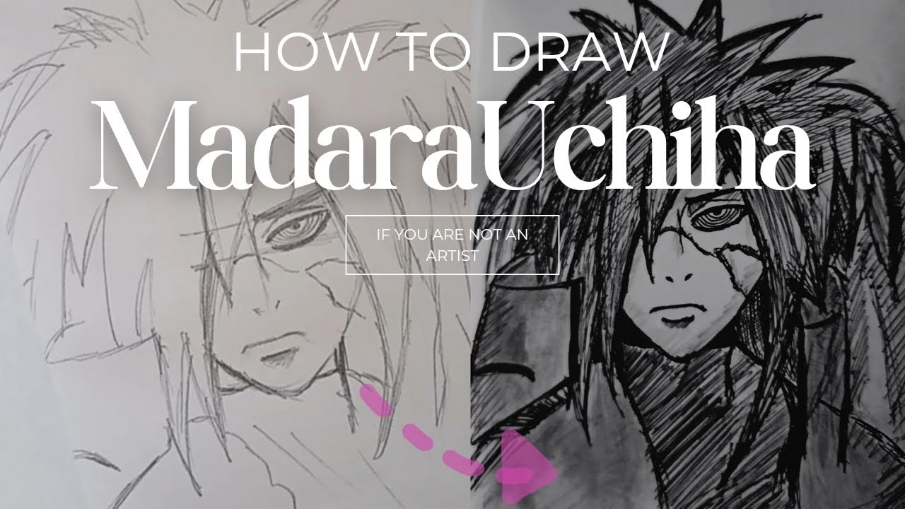 How to draw Madara Uchiha step-by-step - YouTube