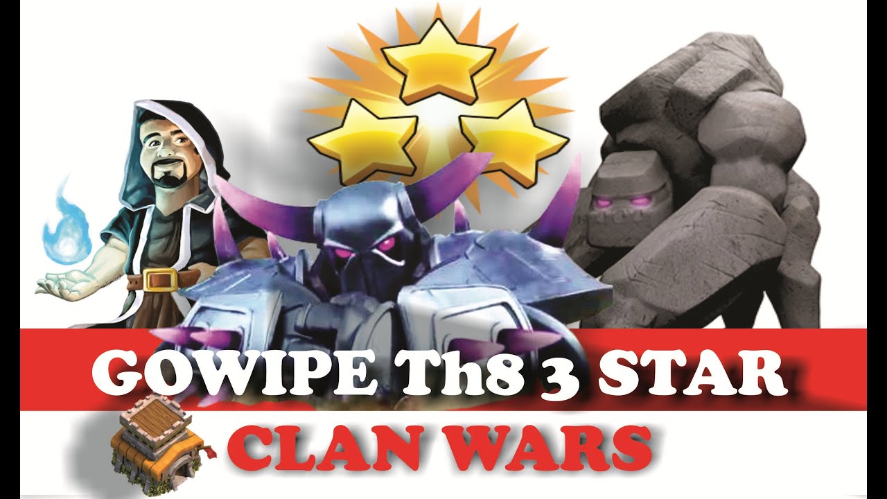 Gowipe Th8 3 Star War All About GOWIPE Attacks!!! - YouTube
