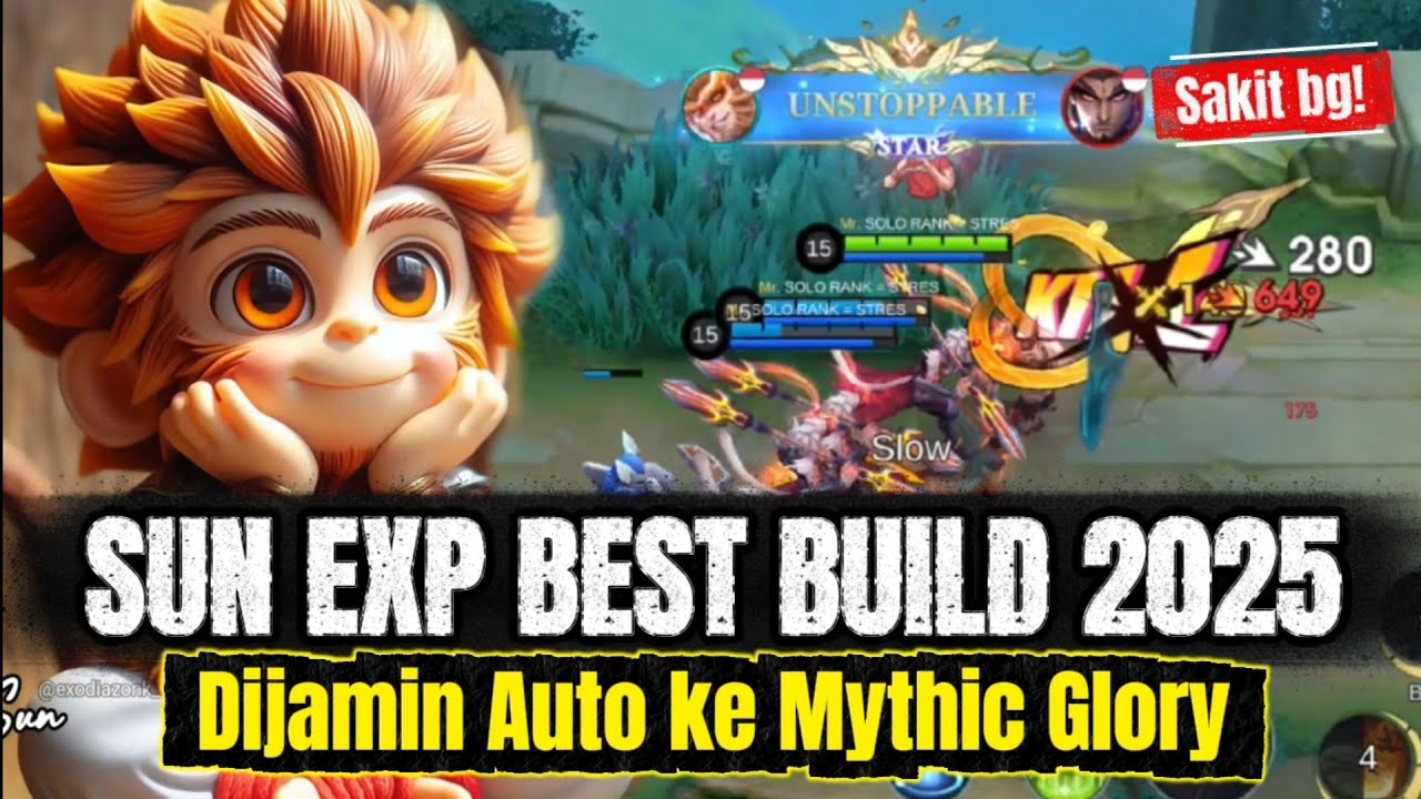 Tips Pake Sun Exp Lane untuk Pemula dengan set emblem & build ...