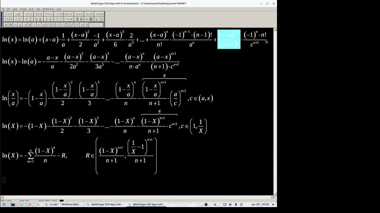 Approximation of Natural logarithm with Taylor Formula and Remainder ...