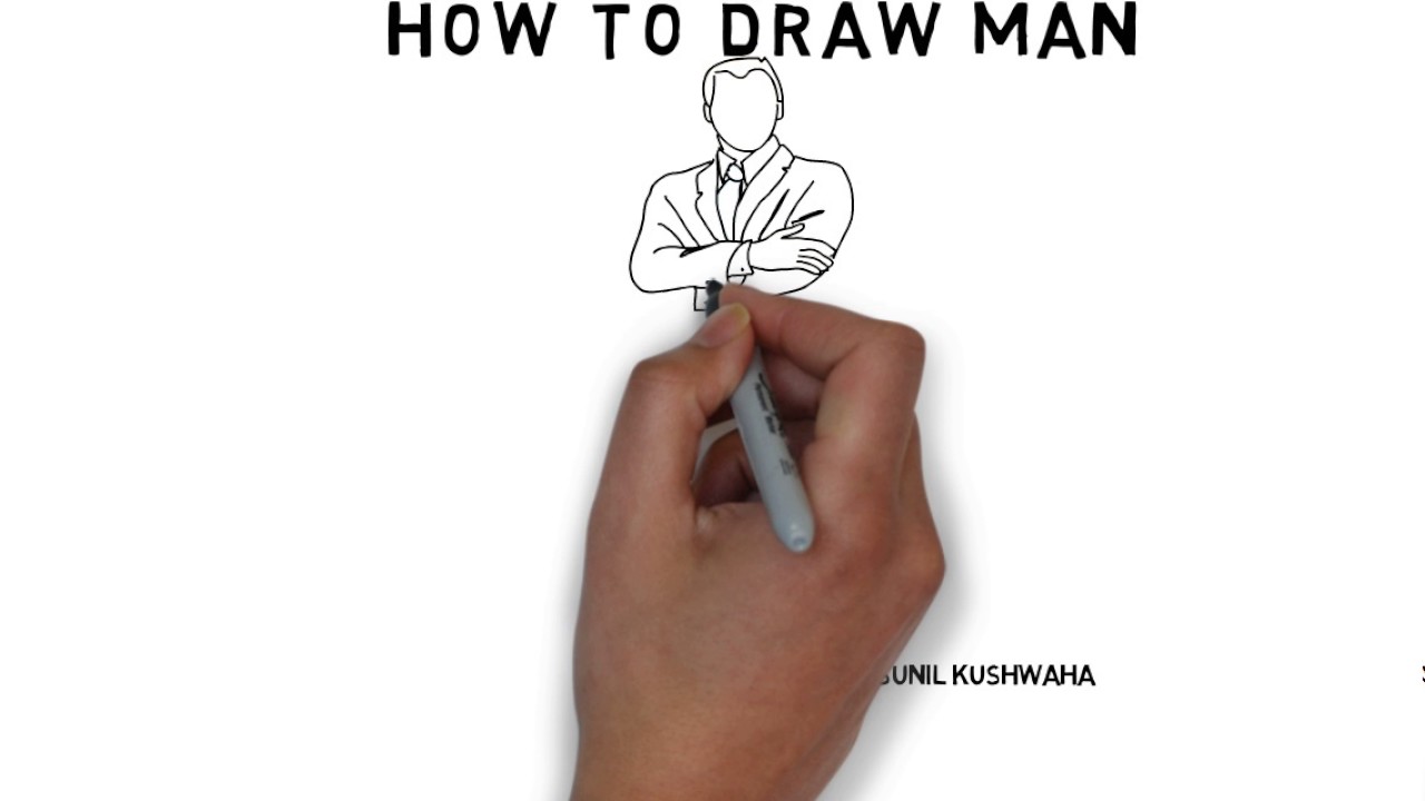 Learn How to Draw a Man Very Easy for Kids - YouTube