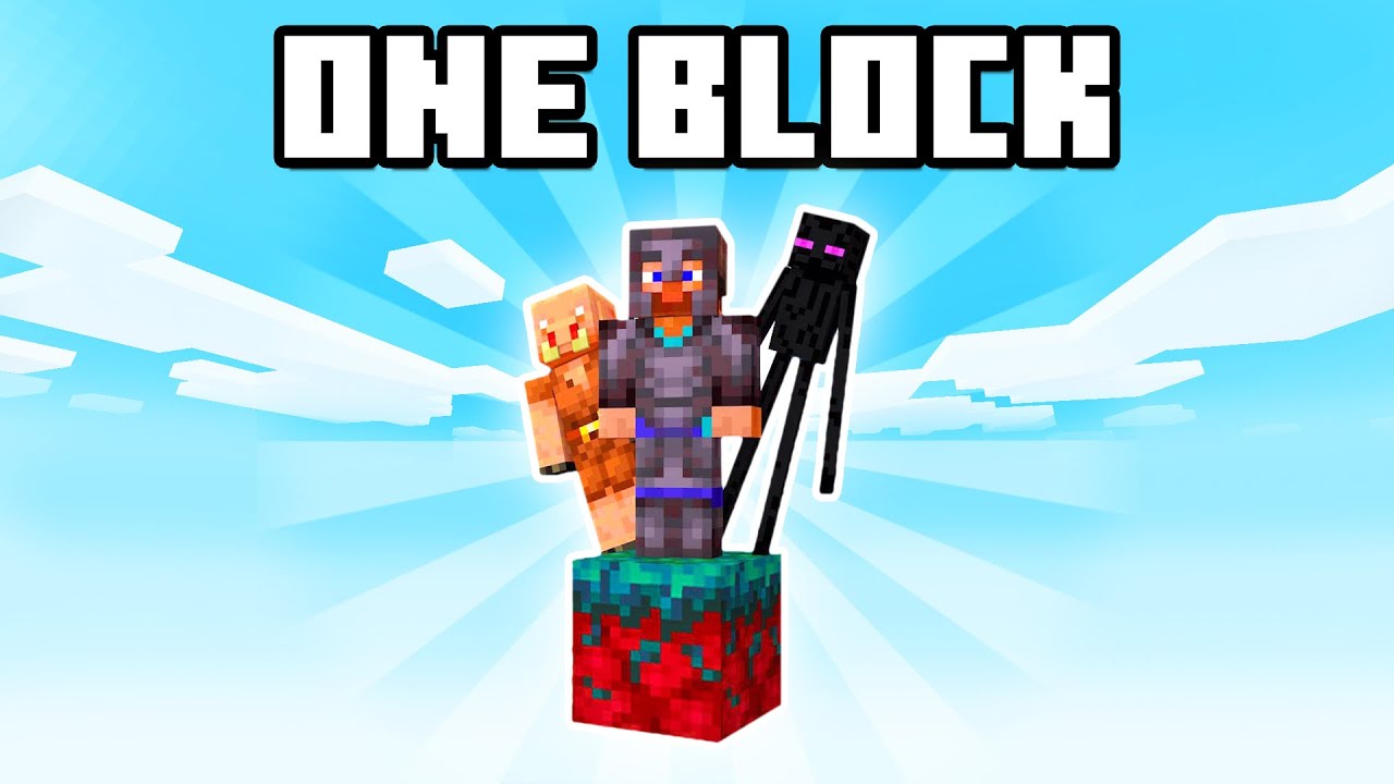 I Explore The NEW Nether From My One Block World! - YouTube