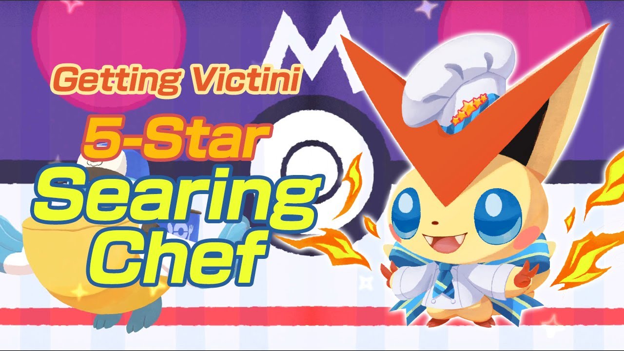 [Pokemon Cafe ReMix] GETTING 5-STAR SEARING CHEF OUTFIT VICTINI - YouTube