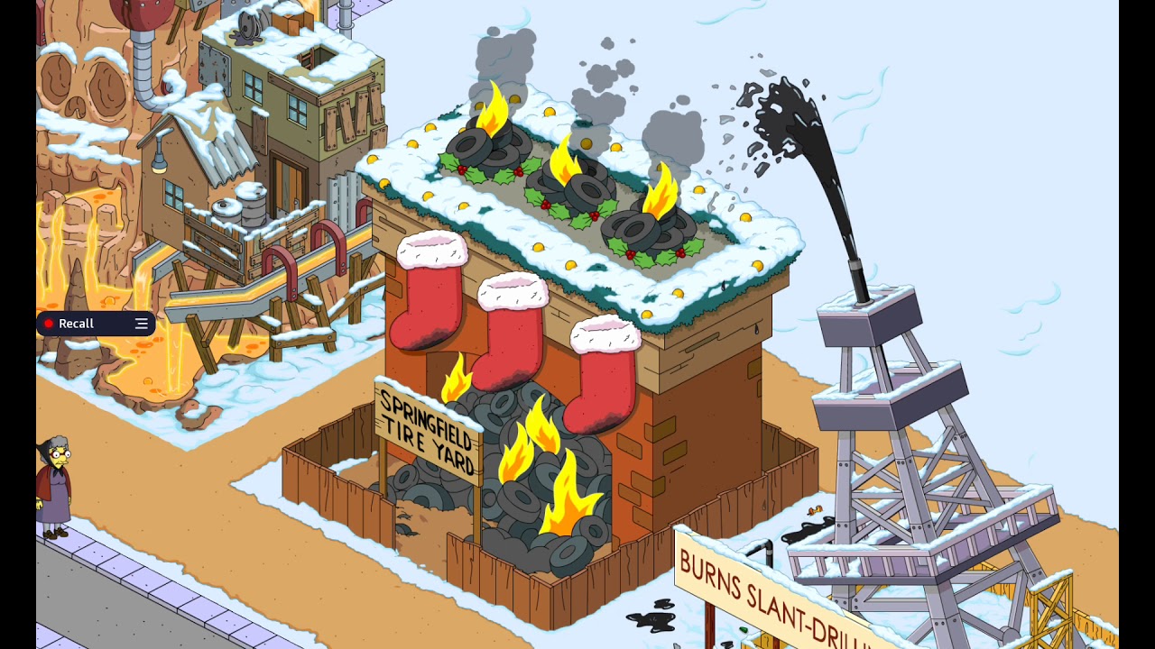 The Simpsons Tapped Out (Mobile) - Springfield Tire Fireplace - YouTube