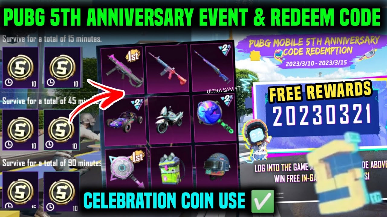 HOW TO USE CELEBRATION COIN IN PUBG ANNIVERSARY EVENT 🔥 HOW TO USE PUBG ...