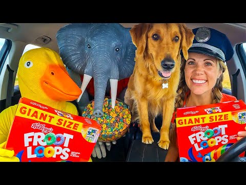 Rubber Ducky Surprises Police and Elephant with Car Ride Chase!