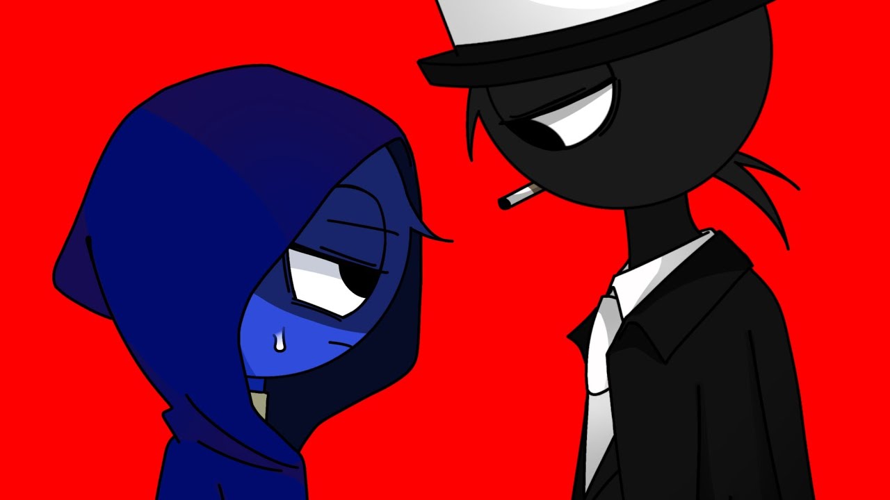 🖤💙EYE CONTACT/ Animation meme [sprunki Black × Jevin +2p] - YouTube