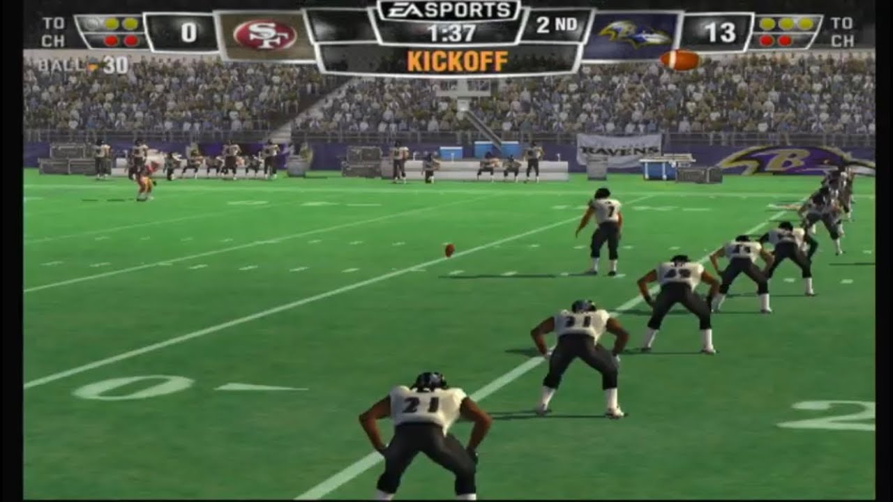 Madden NFL 11 (PS2) 49ers vs ravens (CPU vs CPU) - YouTube