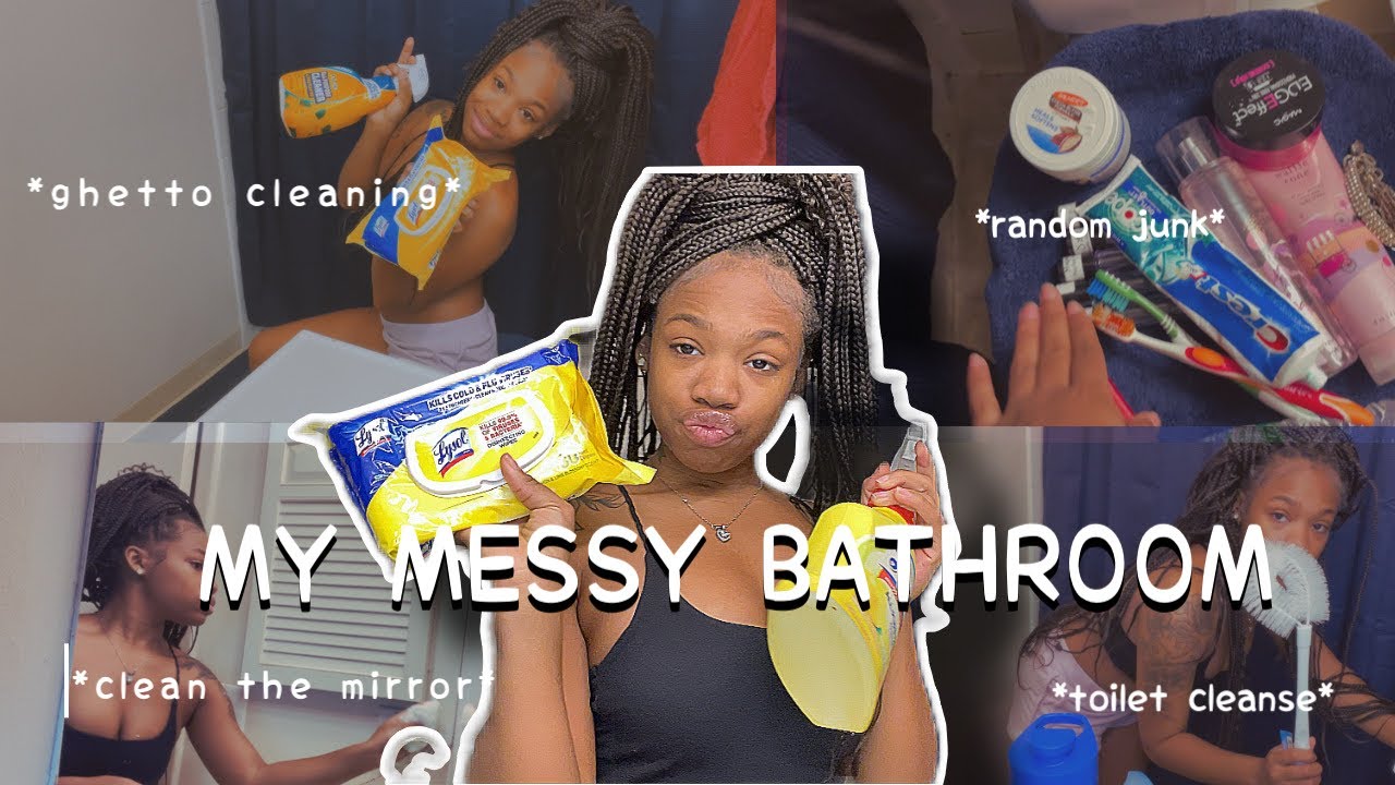 ORGANIZE MY MESSY BATHROOM WITH ME 😭🛁 | Vlogmas DAY 01 - YouTube