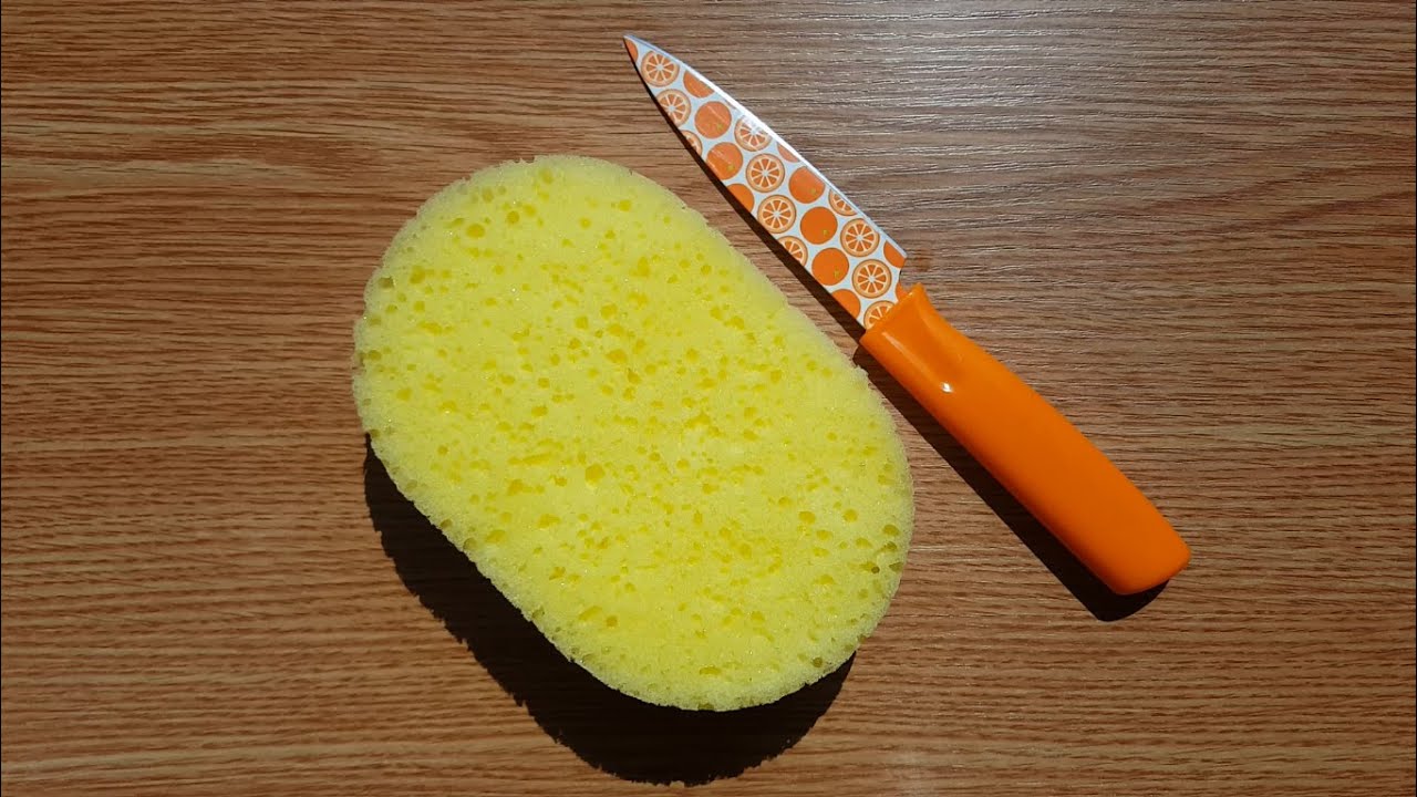 Frozen sponge slicing, squeezing & ripping ASMR |WATCH IN HD| - YouTube