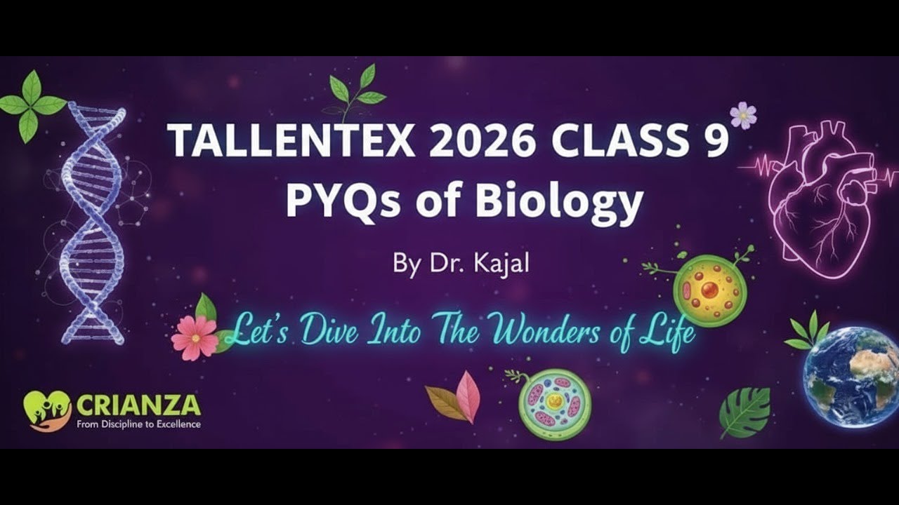TALLENTEX 2026 | Class 9 Biology PYQs | Previous Year Questions ...