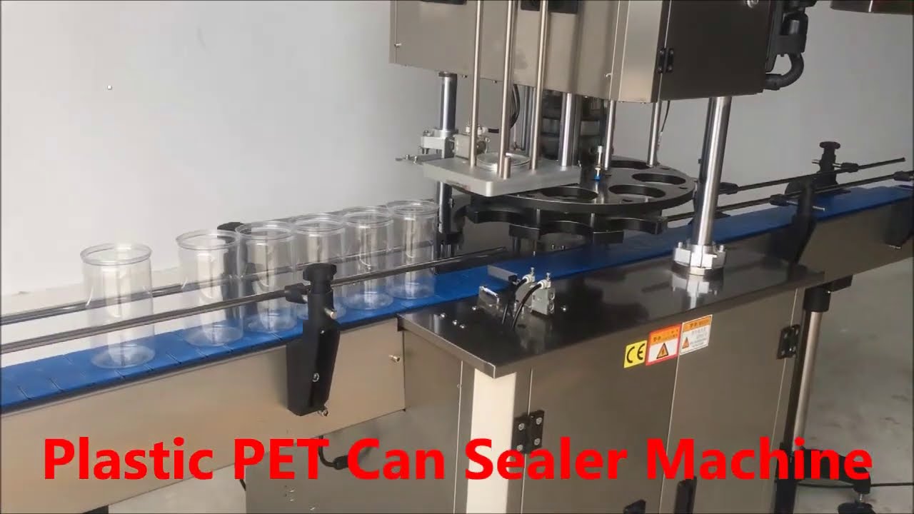 Plastic PET can sealer machine,pet can sealing machine,can seaming ...