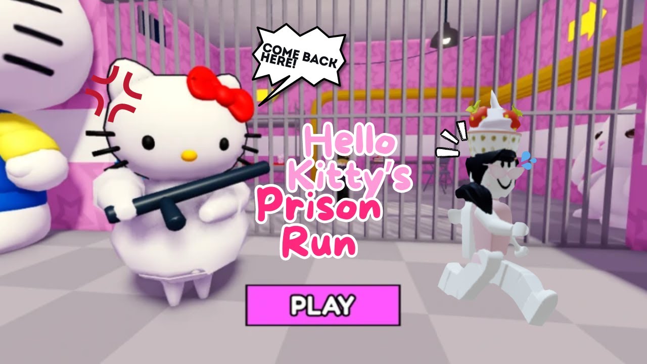 Playing 🎀 HELLO KITTY'S PRISON RUN! By Myself - YouTube
