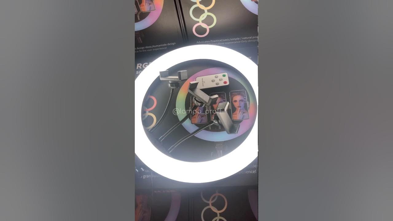 Кольцевая лампа RGB MJ36 (36 см) с пультом - YouTube