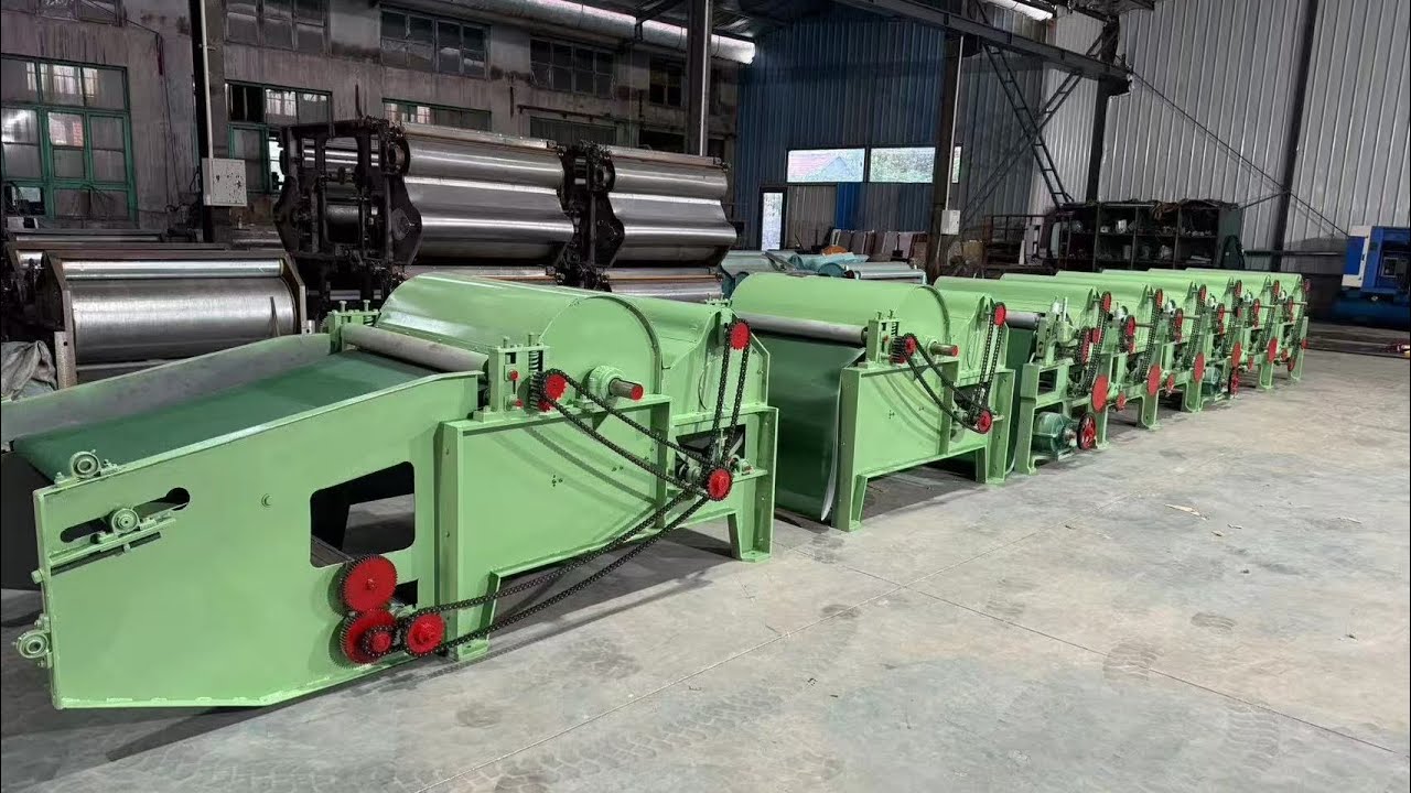 Waste cloth recycling machine, old clothes recycling machine, 2+6 ...