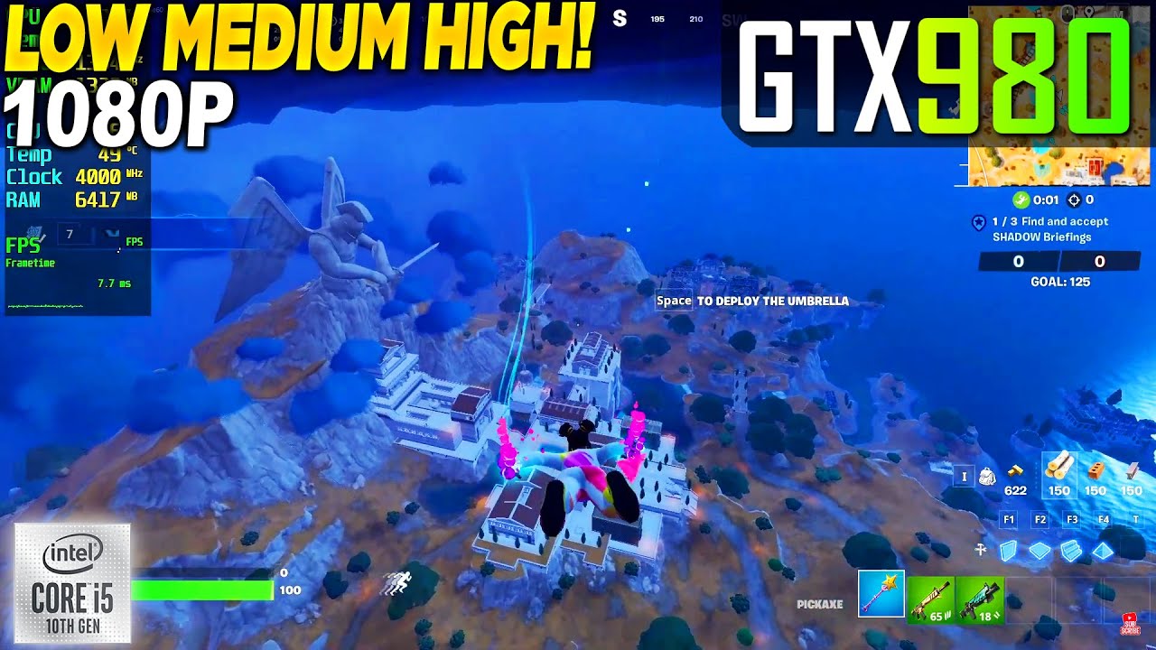 Fortnite Chapter 5 Season 2 GTX 980 - 1080p Low, Medium, High, - YouTube