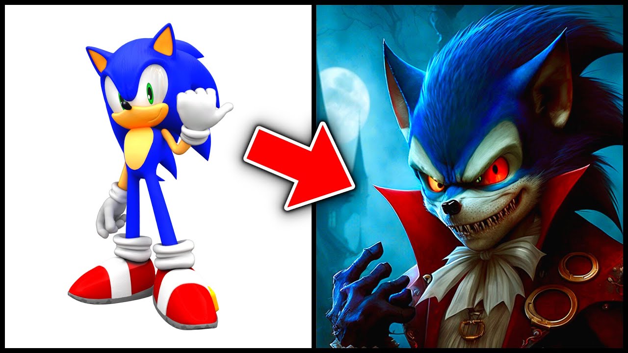 SONIC the Hedgehog ALL CHARACTERS as VAMPIRE 2023 - YouTube