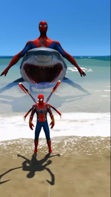 Spider-Megalodon Showdown! 🦈💥 Spidey vs Sharkzilla Gets Wild! # ...