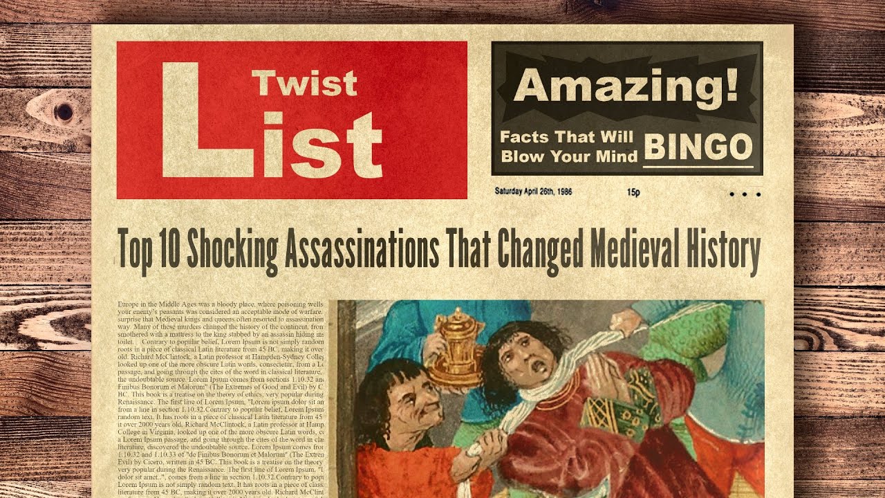 Top 10 Shocking Assassinations That Changed Medieval History - YouTube