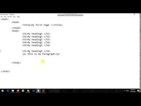 Html Tutorial For Beginners 1 : A Basic Introduction Using Notepad