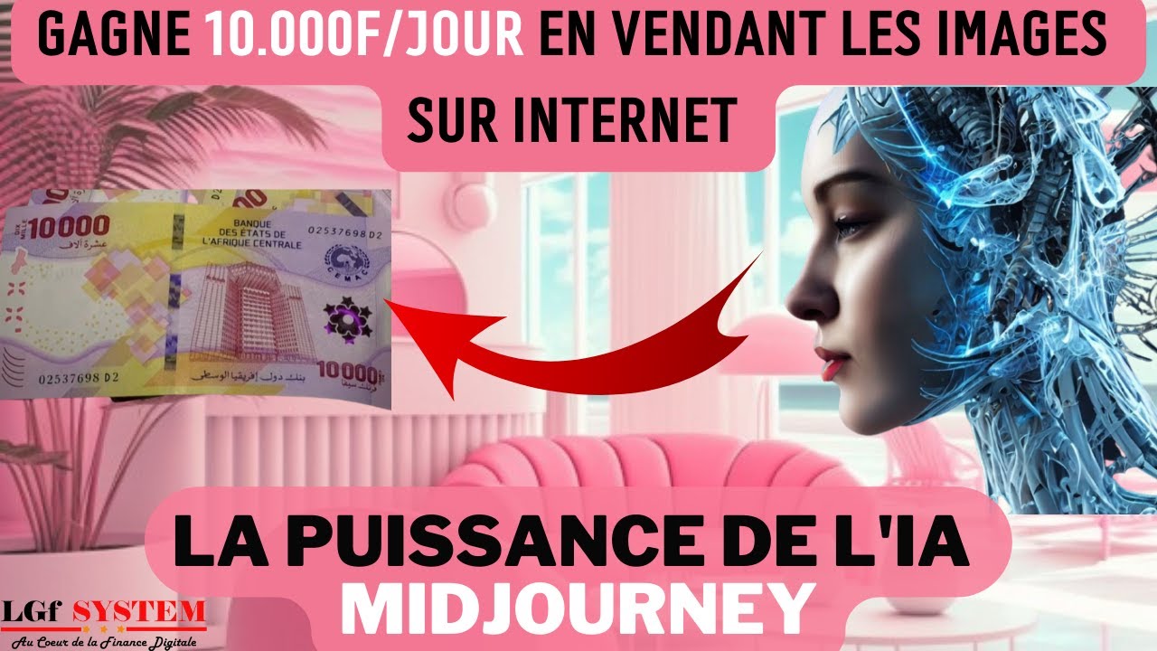Midjourney Gagne 10 000f Jour En Vendant Les Images Sur Internet Youtube