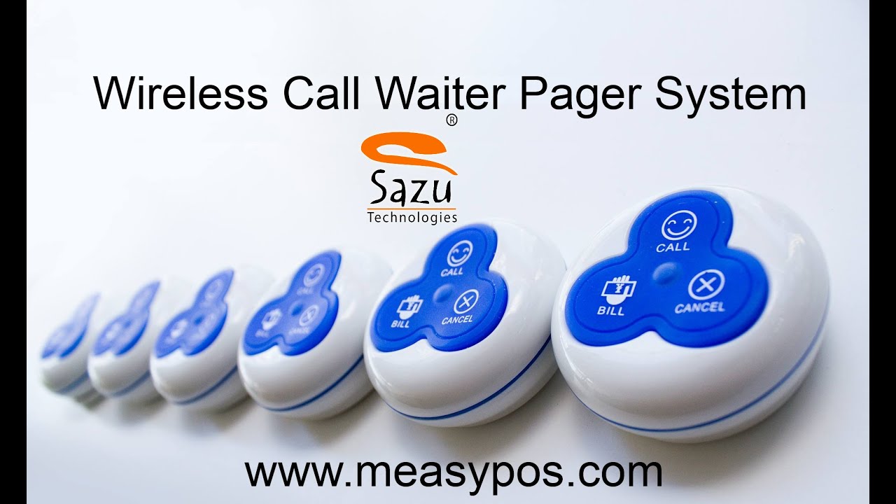 Wireless Call Waiter Pager System - YouTube