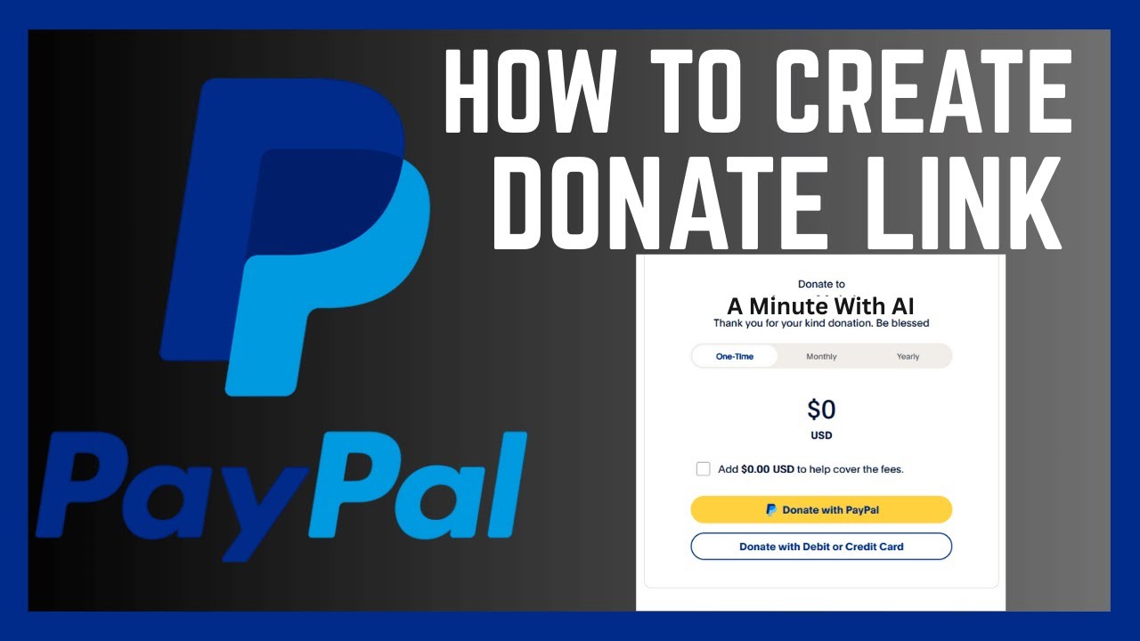 How To Create A Donation Link In PayPal Account - YouTube