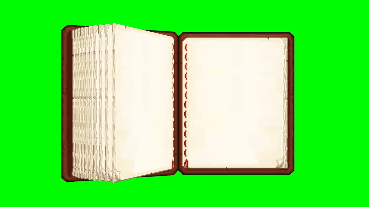 Book animation minecraft green screen - YouTube