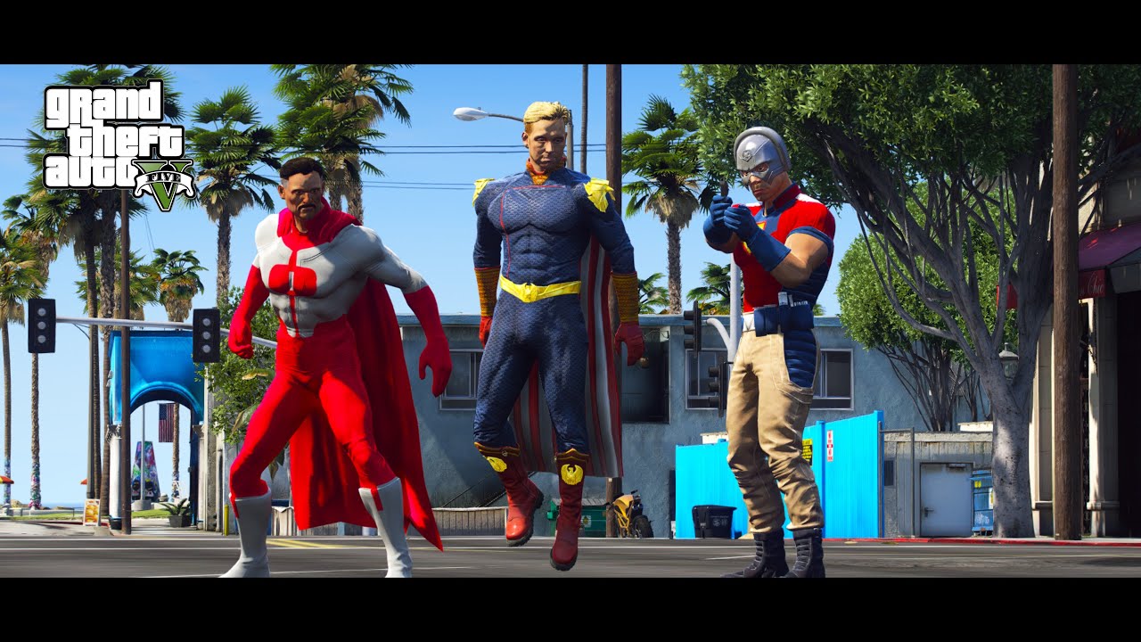 Omni-Man Homelander & Peacemaker Animations GTA 5 Showcase - YouTube
