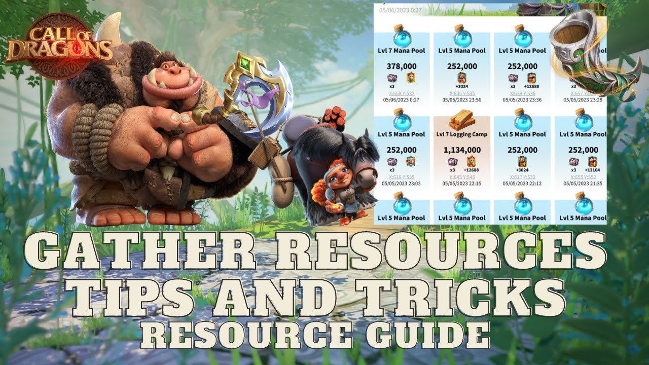 Gather Resources TIPS AND TRICKS! Resources GUDIE | Call of Dragons - YouTube