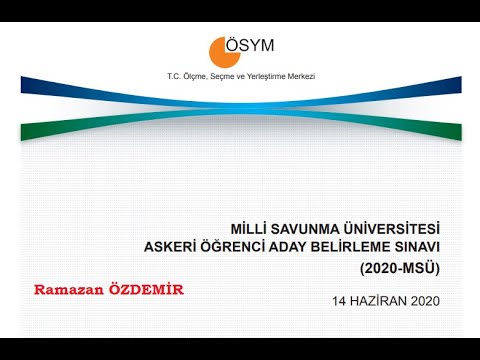 MSÜ 2020 COĞRAFYA SORULARININ ÇÖZÜMLERİ