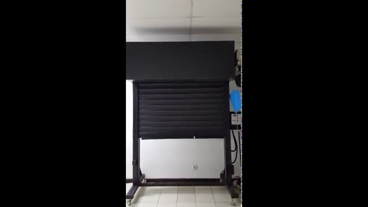 Fire shutter operation - YouTube