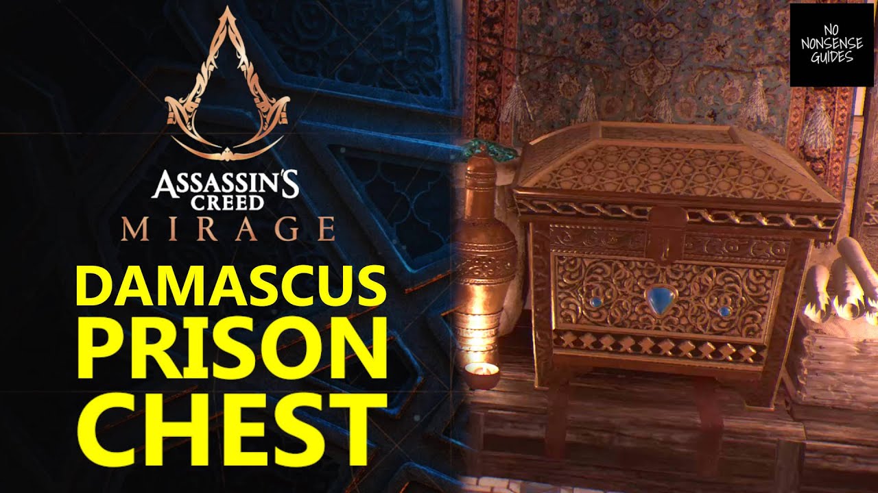 AC Mirage Damascus Gate Prison Gear Chest - How to Reach - YouTube