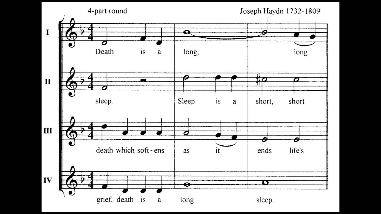 Death is a Long Sleep (Round) - Joseph Haydn - YouTube