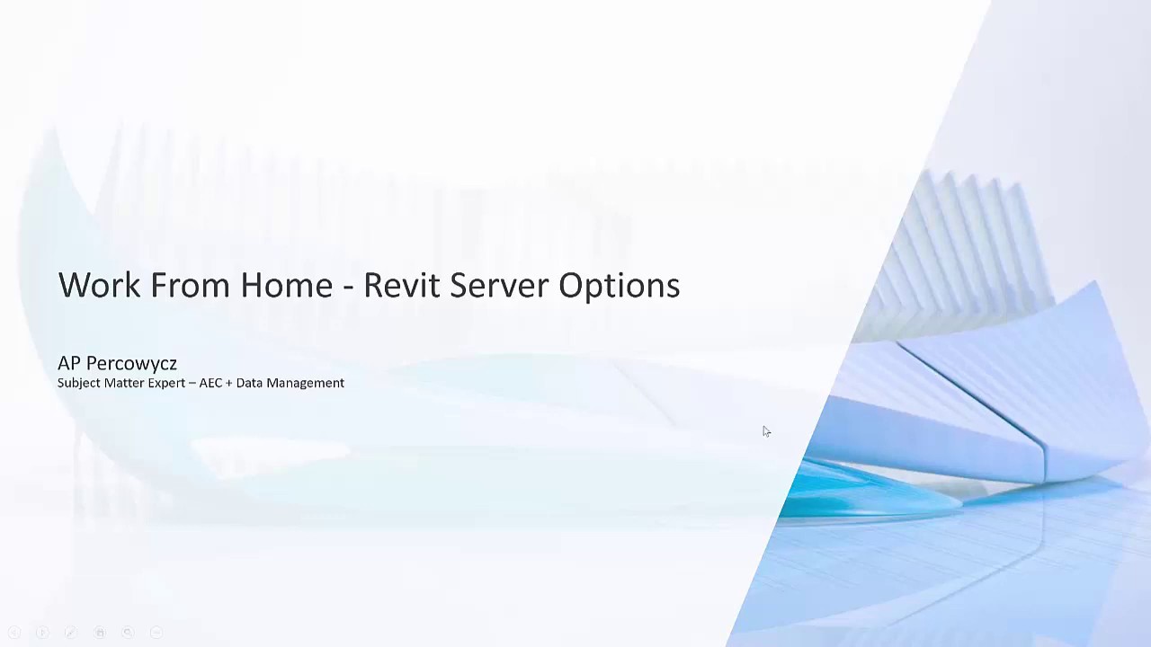 Work From Home - Revit Server Options - YouTube