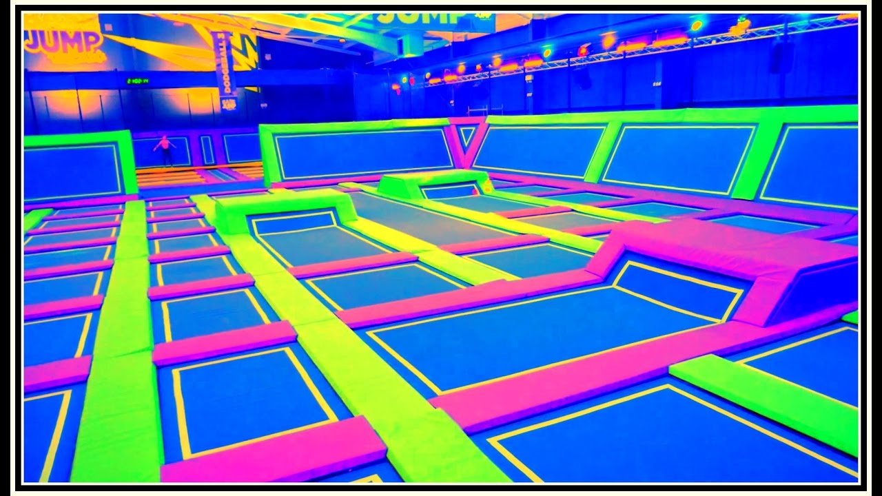 NEON LIGHTS VS TRAMPOLINES! - YouTube