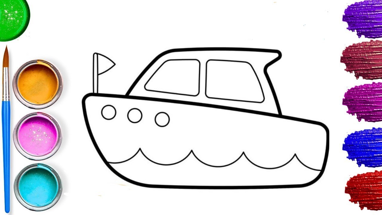 How to draw a Boat step by step | Easy Boat drawing for beginners - YouTube