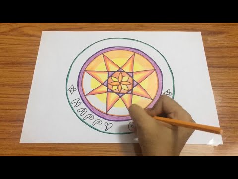 onam pookalam drawing|easy pookalam drawing for beginners|simple ...