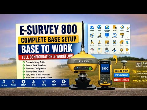 E-Survey 800 Complete Base Setup | Full Configuration Settings | Base to Work Tutorial