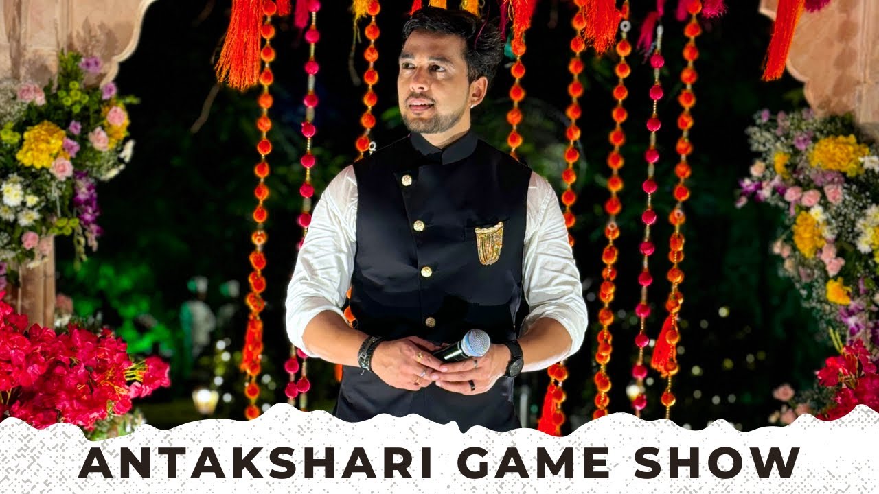 Antakshari Game Show at Sangeet Ceremony Event | Bride Groom Antakshari ...